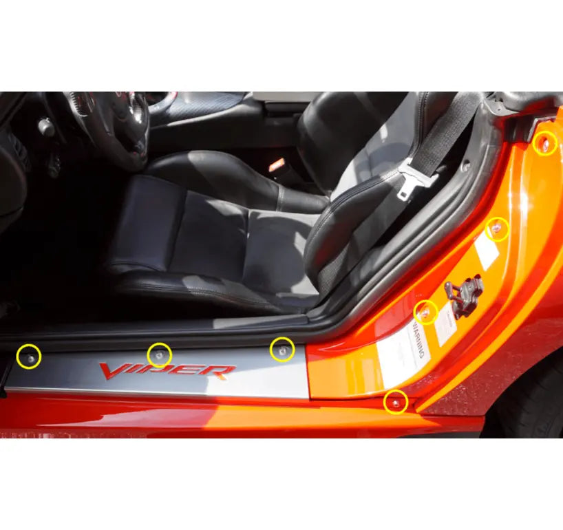 ZSPEC Door Jams and Kick Plates Fastener Kit for '03-06 Dodge Viper,